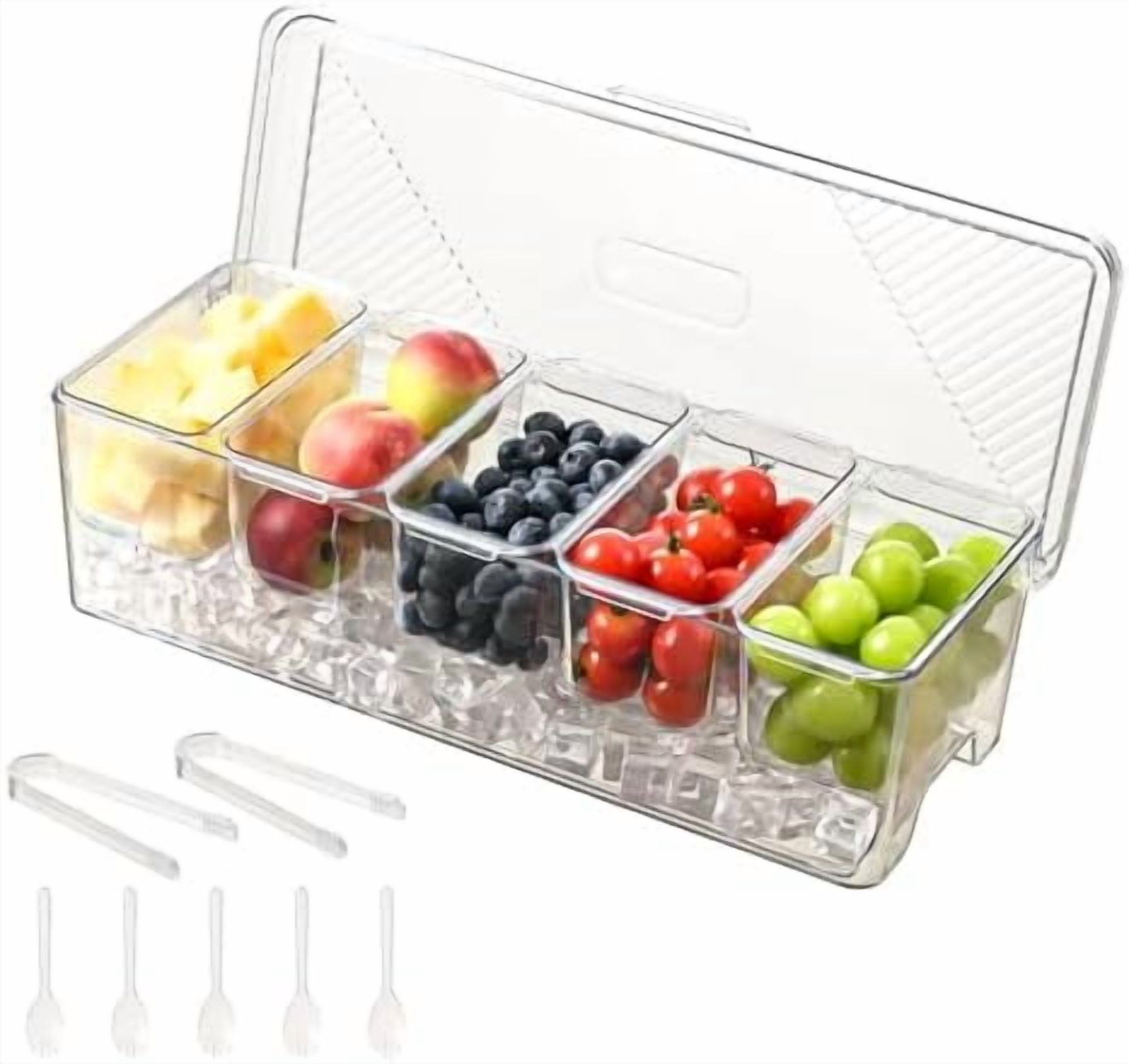Large Chilled Condiment Caddy,Stackable Chilled Condiment Containers ...