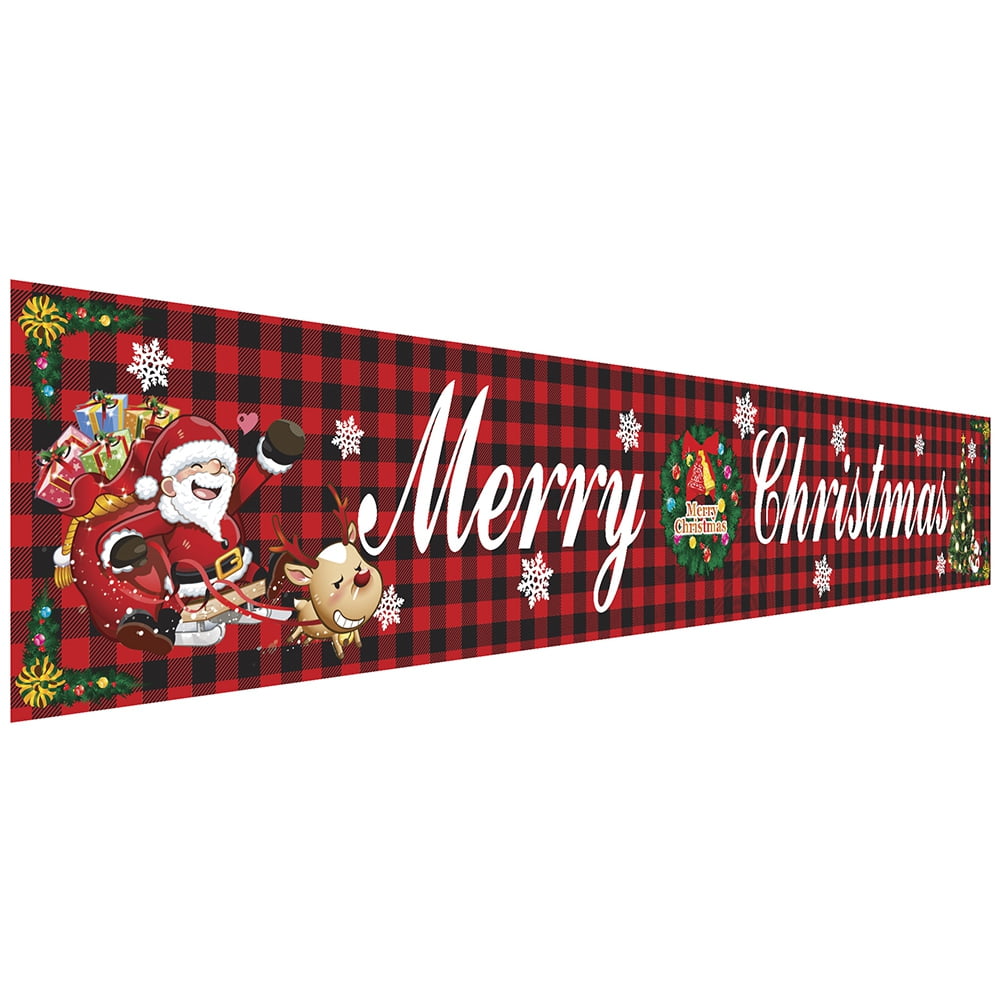 Large Christmas Banner Decoration, Merry Christmas Banner Backdrop ...