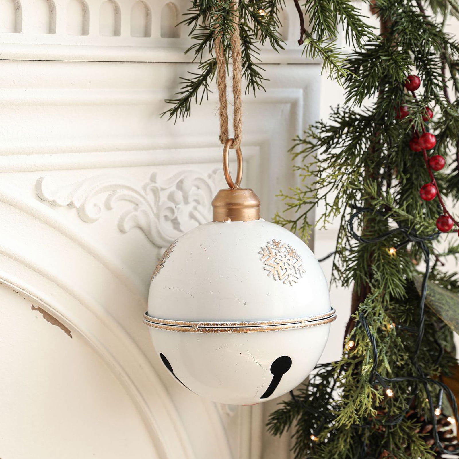 Large Christmas Bells for Decoration 8.8 Inch Rustic Vintage Christmas ...