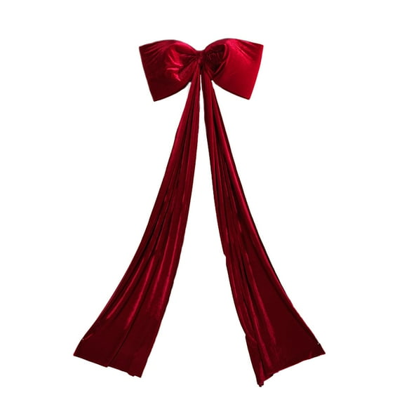 Large Christmas Bow Extra Large Tree Topper Bow Giant Velvet Streamer ...