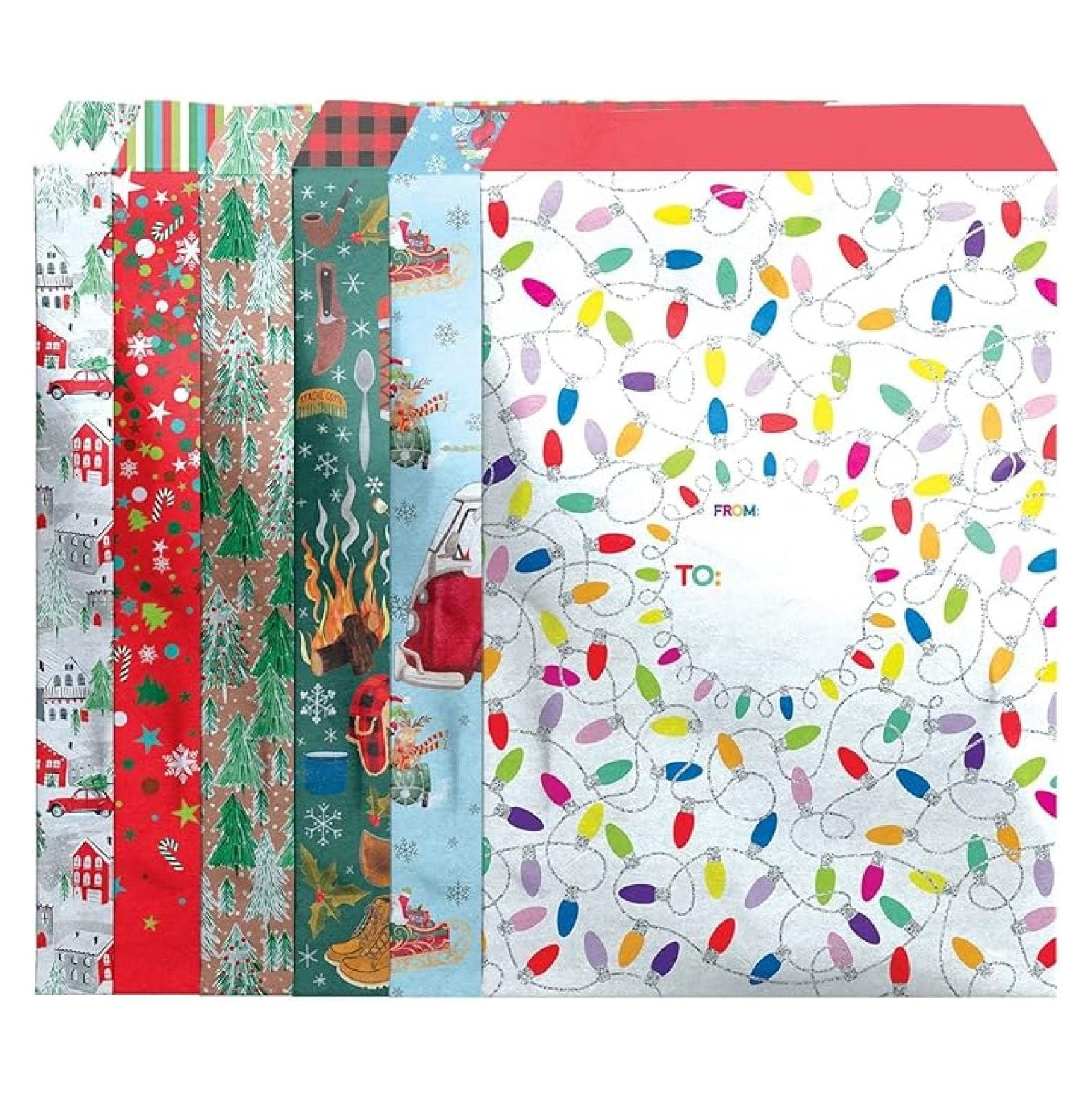 Large Christmas Decorative Foam Padded Mailing Envelopes, Red, Lime ...