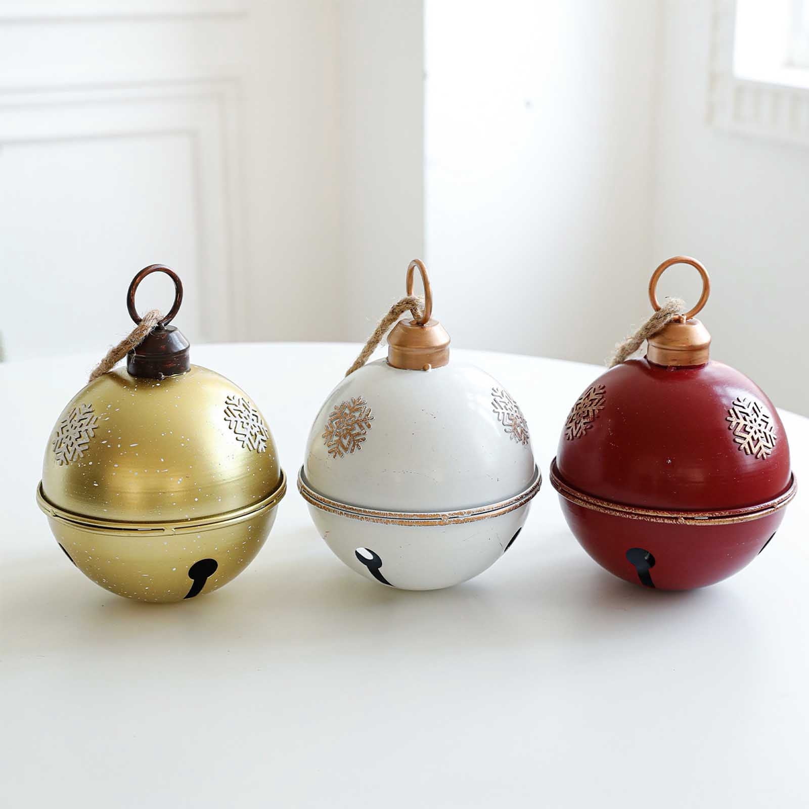 Large Christmas Double Bells Ornament | Iron Holiday Decoration for ...