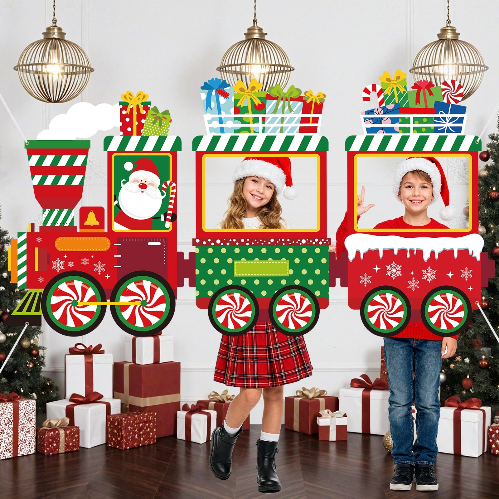 Large Christmas Gingerbread House Photo Booth Props - Fabric Backdrop ...
