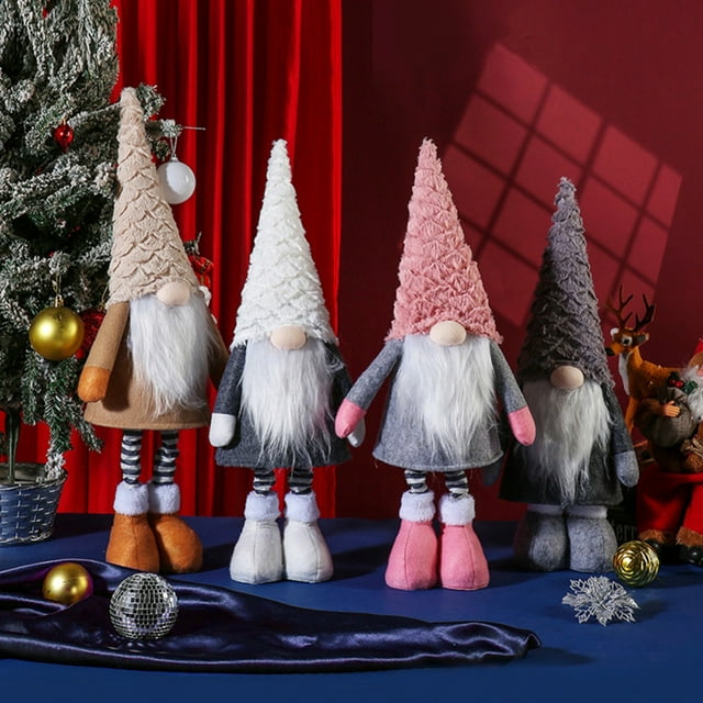Large Christmas Gnomes Plush, Stand Swedish Tomte Gnome Figurines Santa ...
