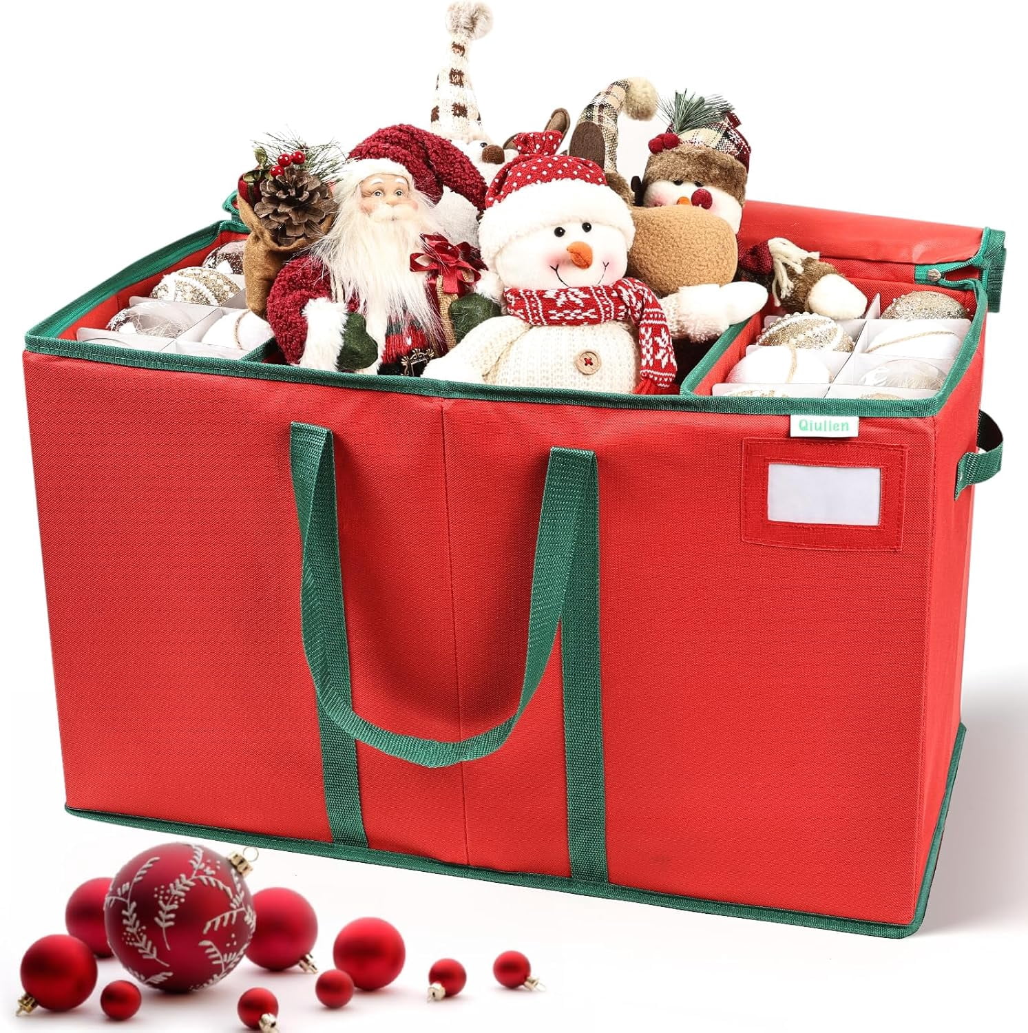 Large Christmas Ornament Storage Box Stores Up to 80 Ornaments with ...