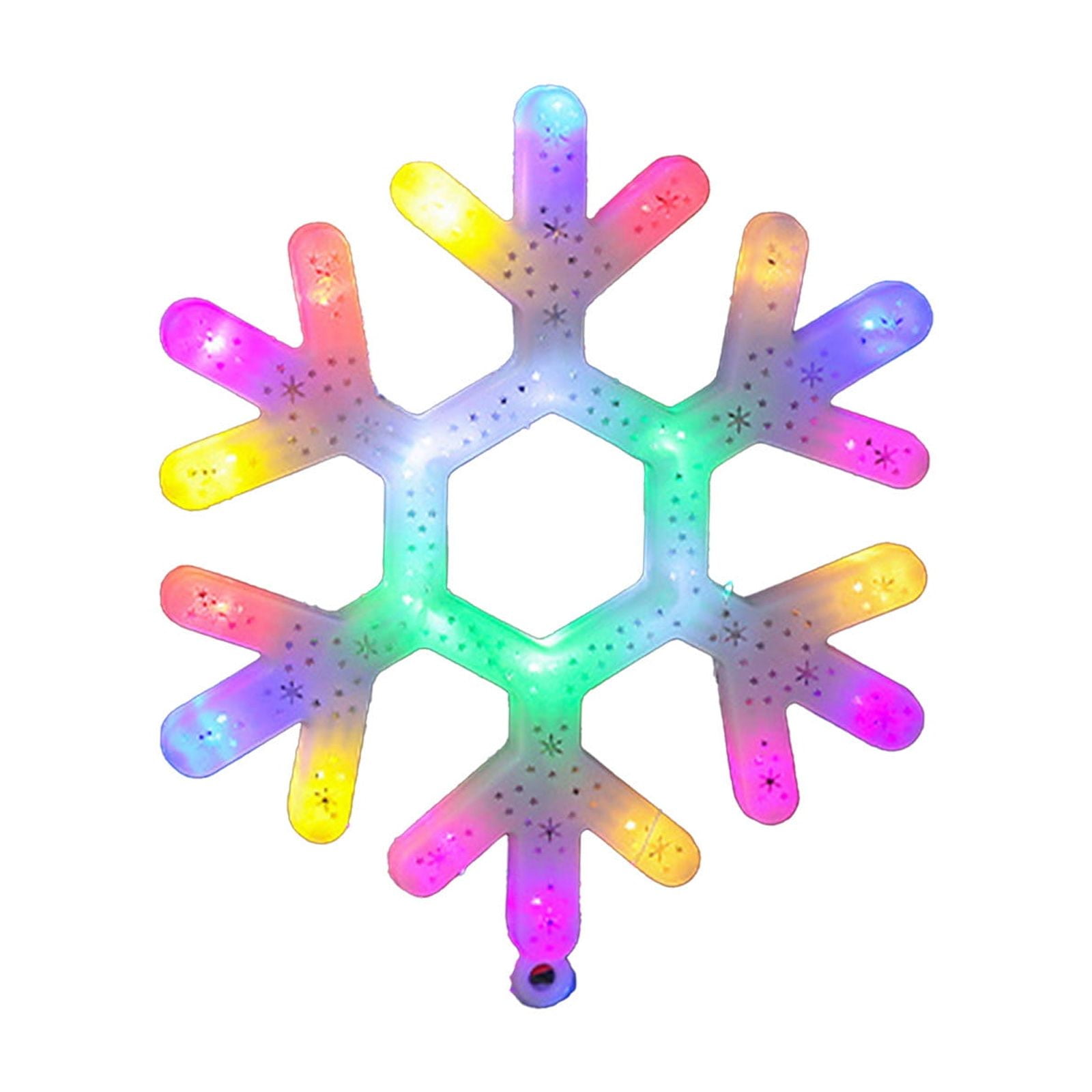 Large Christmas Window Snowflake Lights Battery Powered LED Neon ...