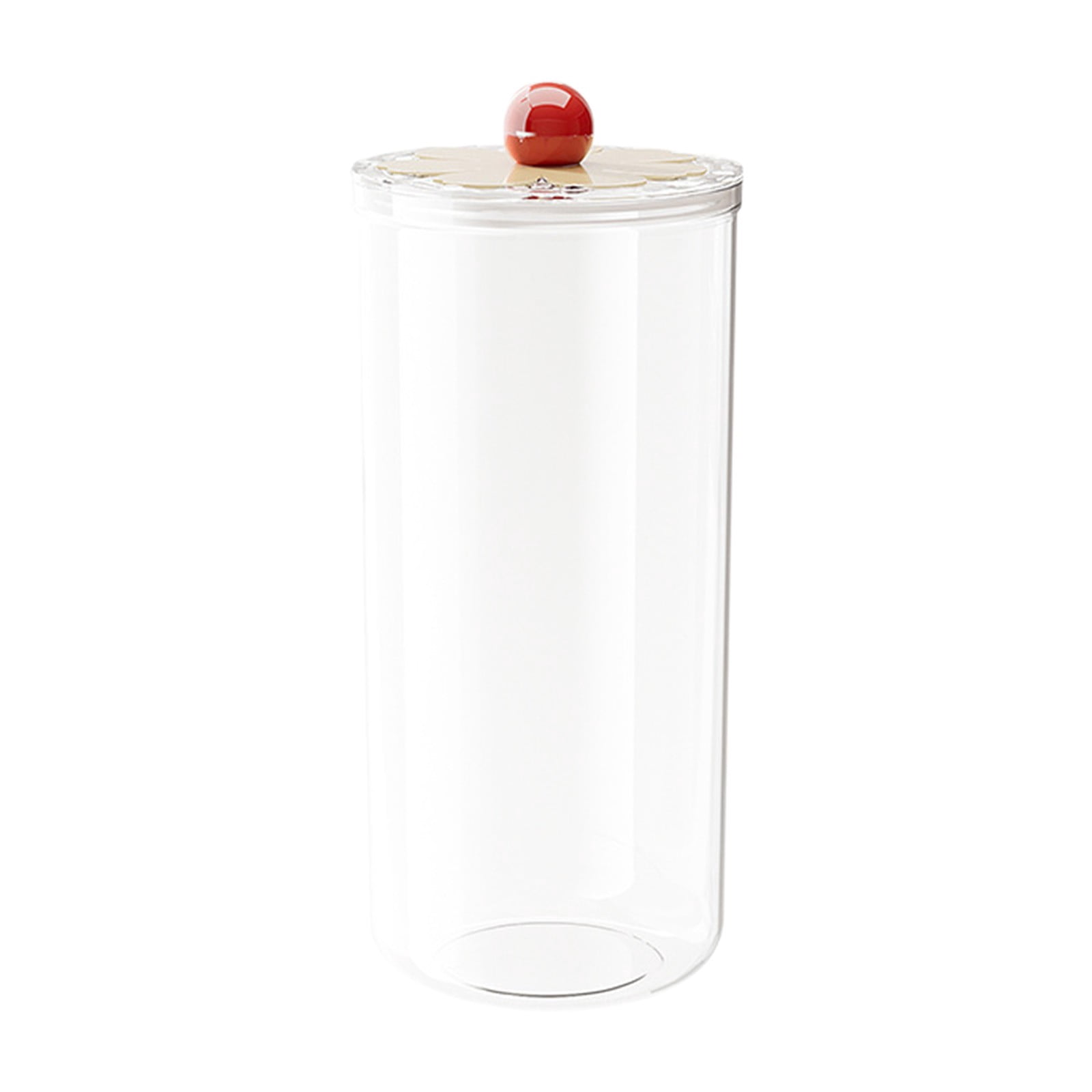 Large Circular Clear Plastic Storage Container, Airtight Food Canister ...