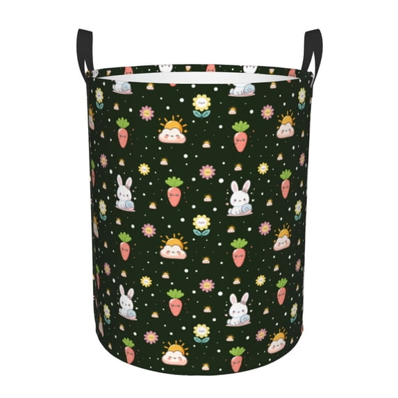 Large Circular Laundry Hamper, Waterproof Clothes Basket with Handles ...