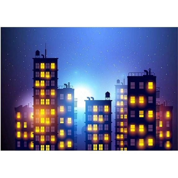 Large Cityscape Photography Backdrop Great Super City Background ...