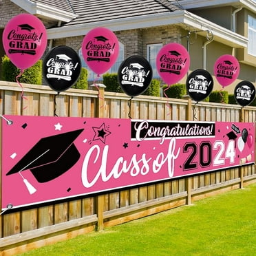 Graduation Banner 2025 Graduation Decorations Large Rose Gold Congrats ...