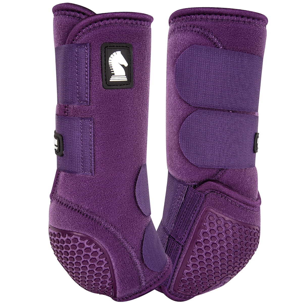 Large Classic Equine Horse Hind Boots Flexion Legacy 2 Support Eggplant ...