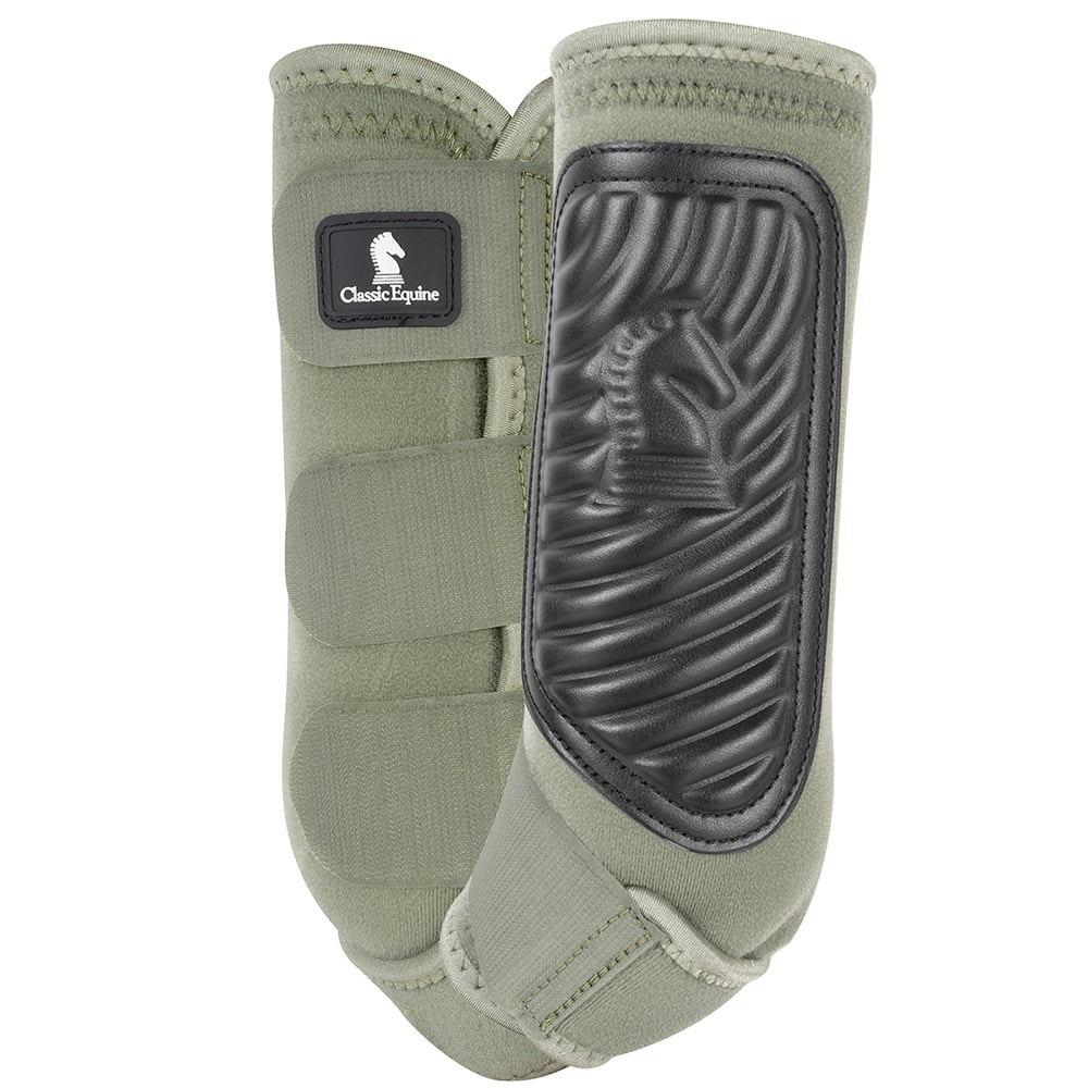 Large Classic Equine Horse Rear Hind Sports Boots Classicfit Olive ...