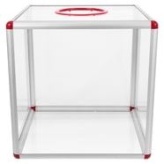 Square Raffle Ticket Box Lottery Ticket Holder, Acrylic Lottery Box ...
