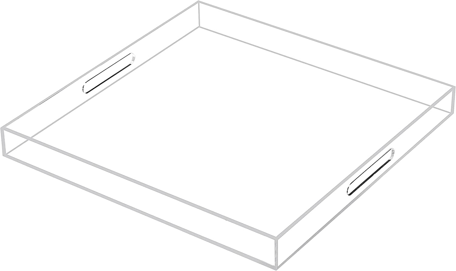 Large Clear Acrylic Serving Tray with Handles-24x24x2 Inch Big Size ...