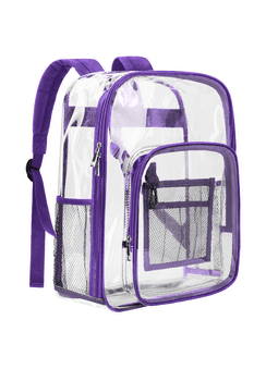 VICHYIE 17'' Clear Backpack, Heavy Duty PVC, Extra Large, for School ...