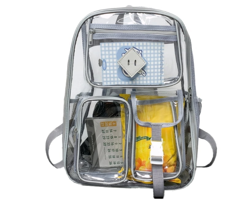 Large Clear Backpack Heavy Duty Stadium Approved See Through Backpack ...