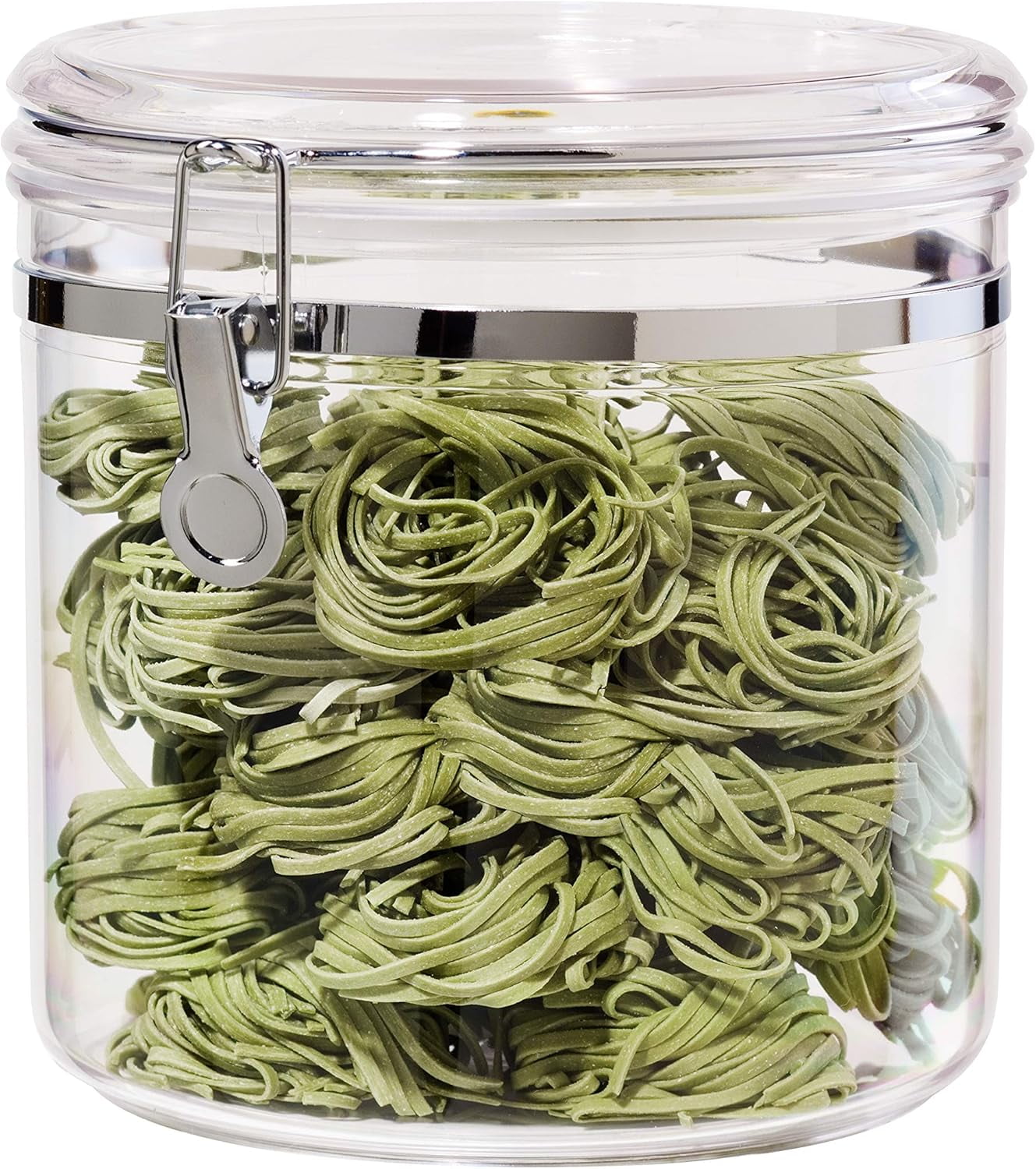 Large Clear Canister with Clamp Lid - Large Airtight Food Storage ...