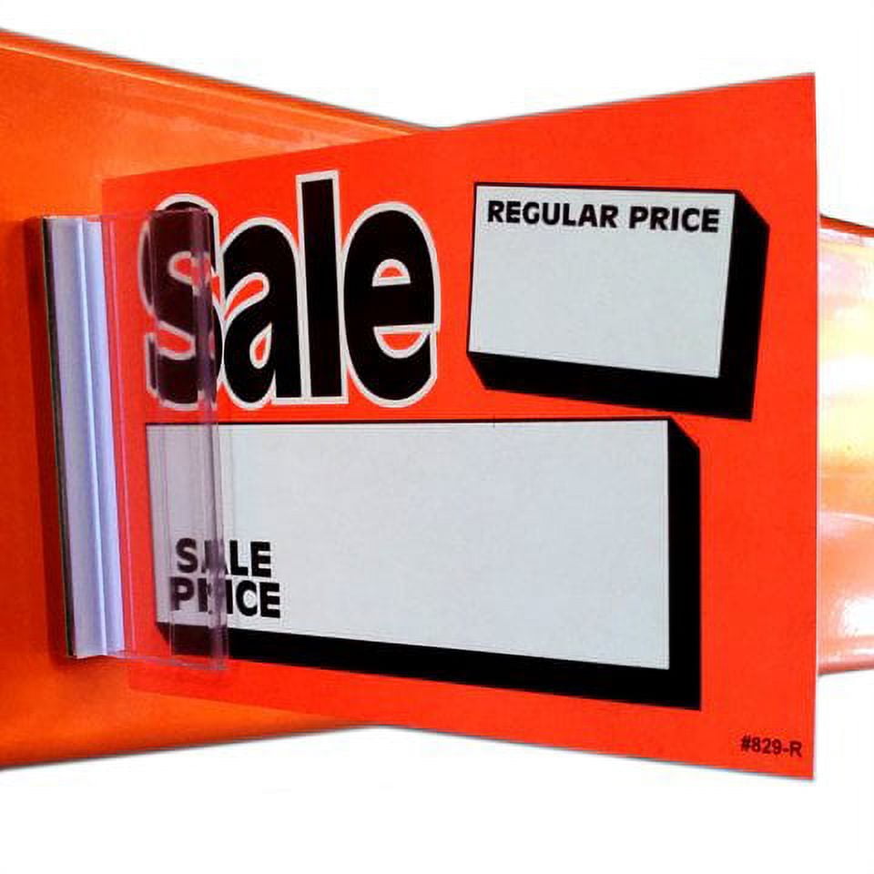Large Clear Magnetic Card Grip Sign Holder for Gondola, Metal Shelves ...
