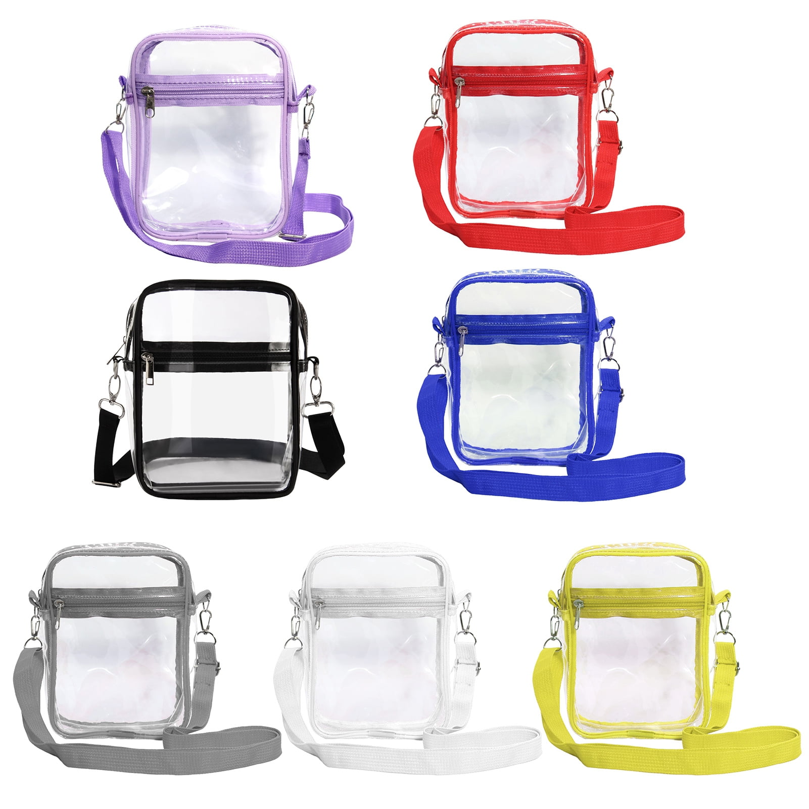 Large Clear Messenger Bag Adjustable Strap, Zipper Closure, Ideal for ...