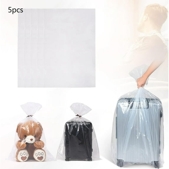Large Clear Plastic Storage Bags, 5 Pieces 40x60 Inches Big Plastic ...