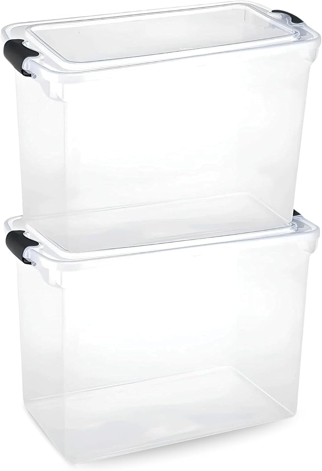 Large Clear Plastic Storage Bins w/ Lids - Walmart.com
