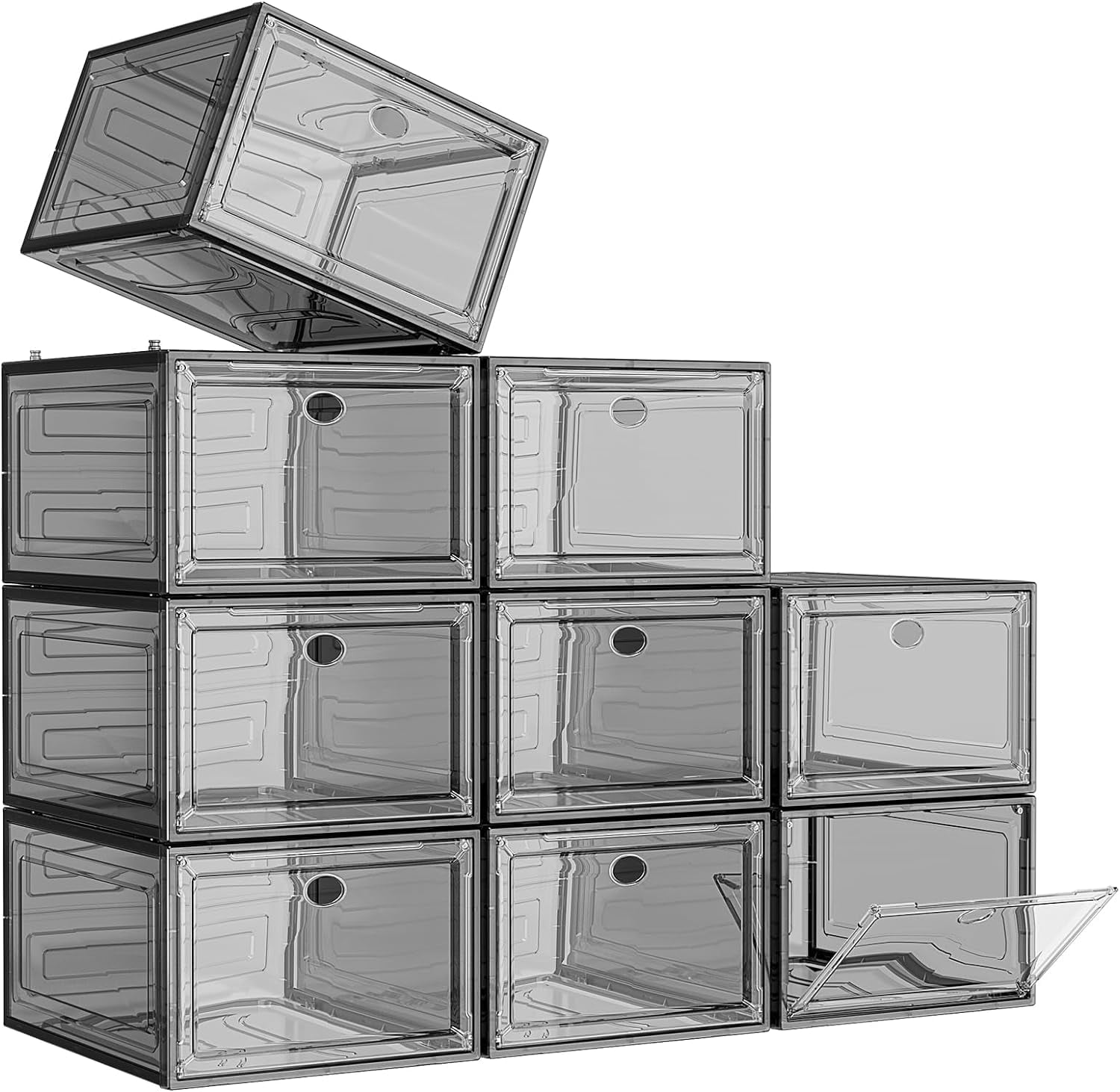 Large Clear Shoe Boxes Organizer【Thicker Material】Stronger Shoe Box ...