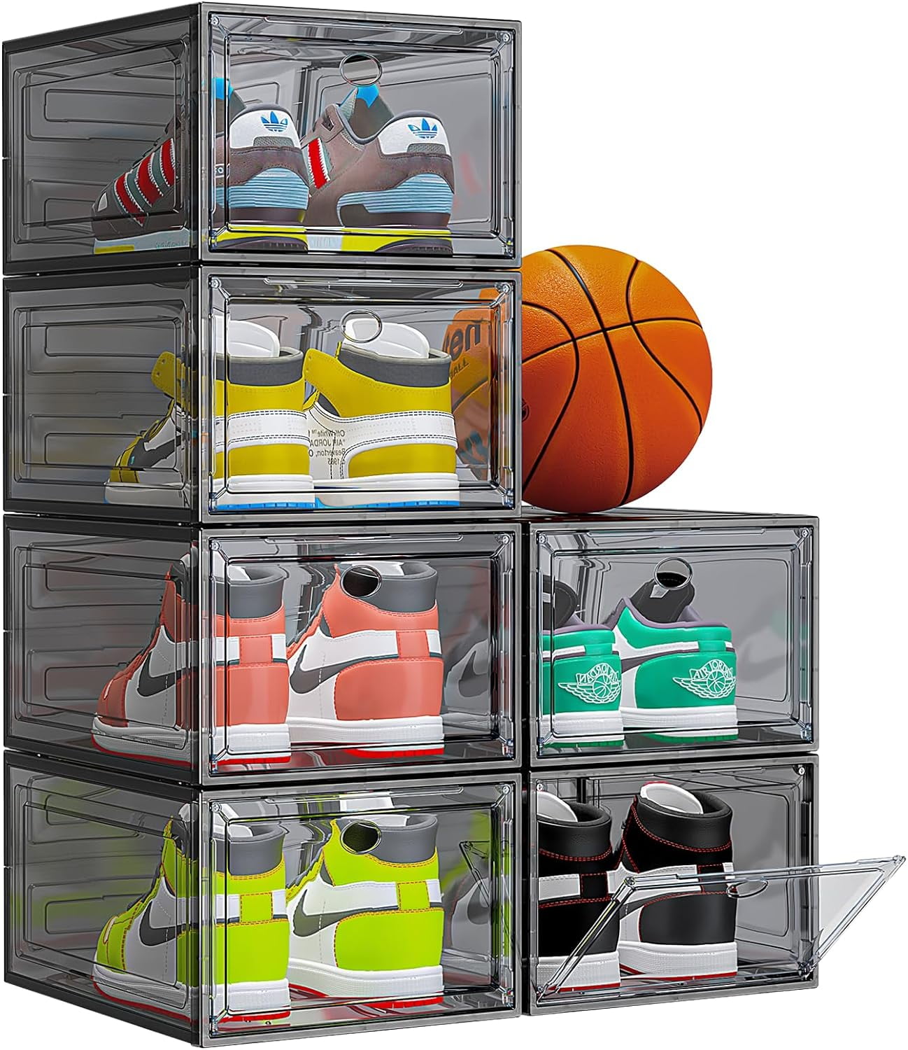 Large Clear Shoe Boxes Organizer【Thicker Material】 Stronger Shoe Box ...