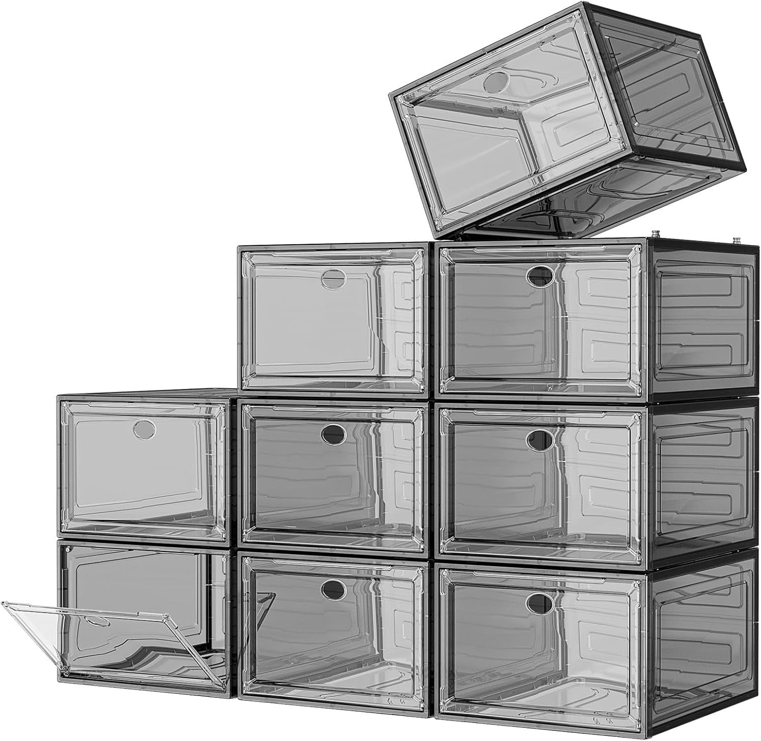 Large Clear Shoe Boxes Organizer【Thicker Material】 Stronger Shoe Box ...