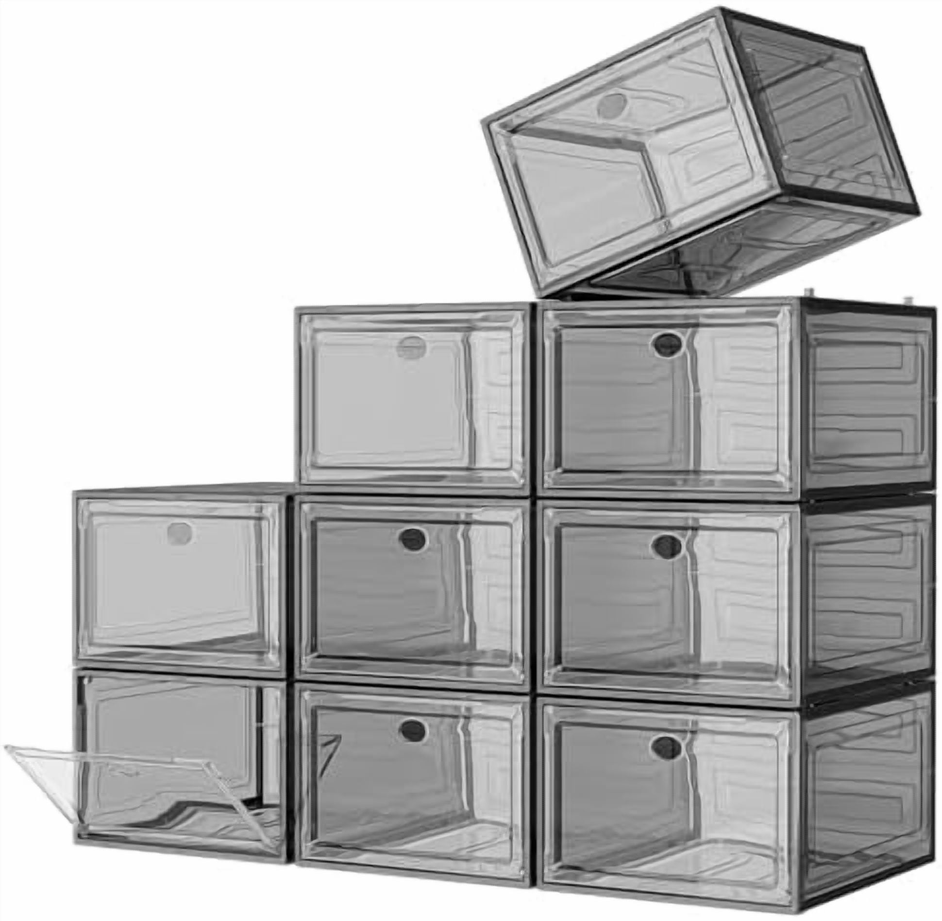 Large Clear Shoe Boxes Organizer【Thicker Material】 Stronger Shoe Box ...