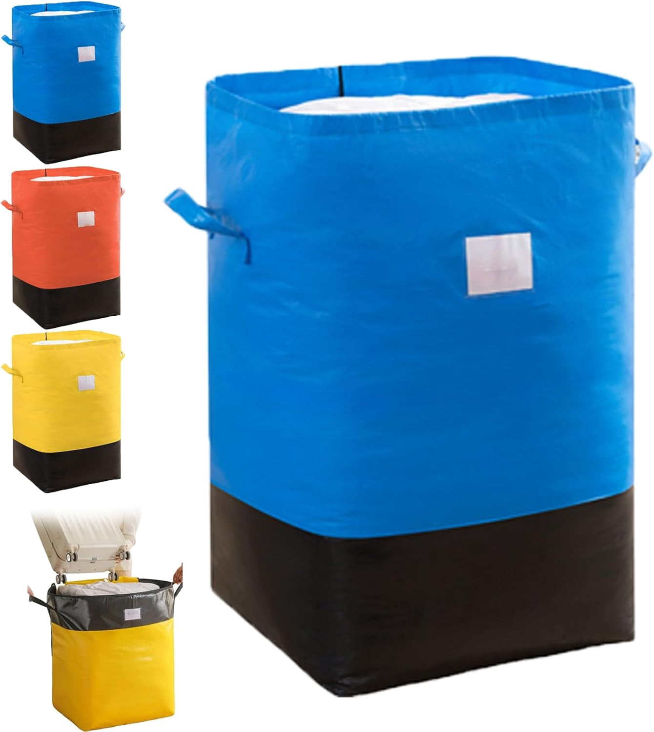 Large Clear Thick Plastic Storage Box with Hinged Lid, Large Capacity ...