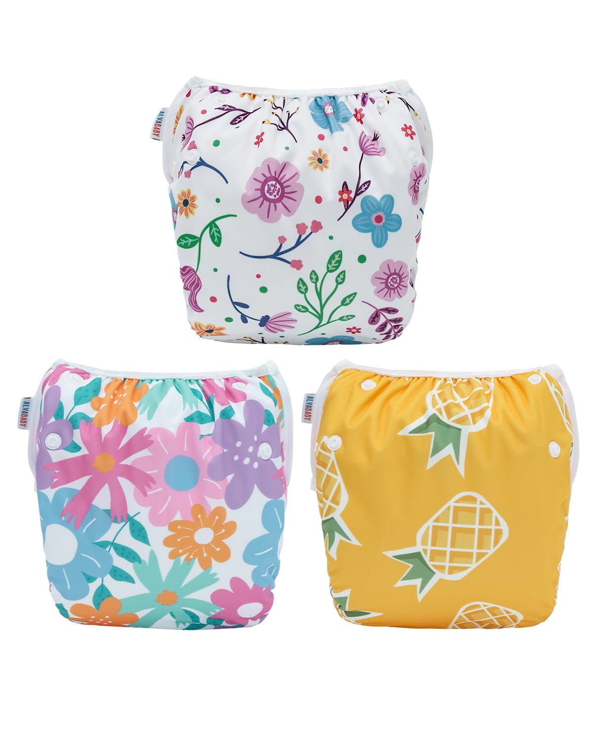 Large Cloth Swim Diaper 3pcs Baby/Toddler/Infant Snap Reusable ...