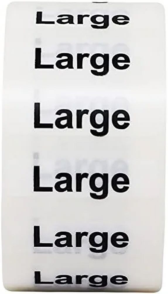 Large Clothing Labels Size Strip Stickers for Retail Apparel 1.25 x 5 ...