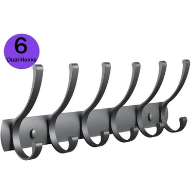 Dseap Wall Mounted Coat Rack - Stainless Steel Tri Hooks, Heavy Duty ...