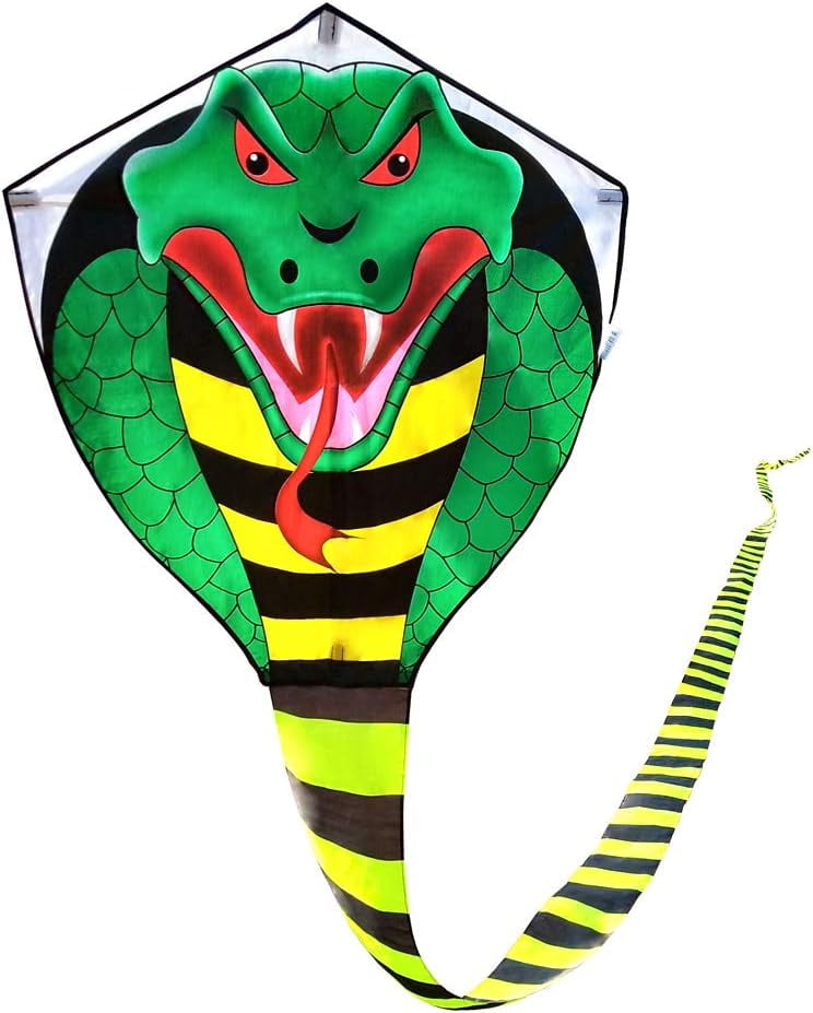 Large Cobra Kite for Adults Kids Boys with Super Long Tail, Extra Easy ...