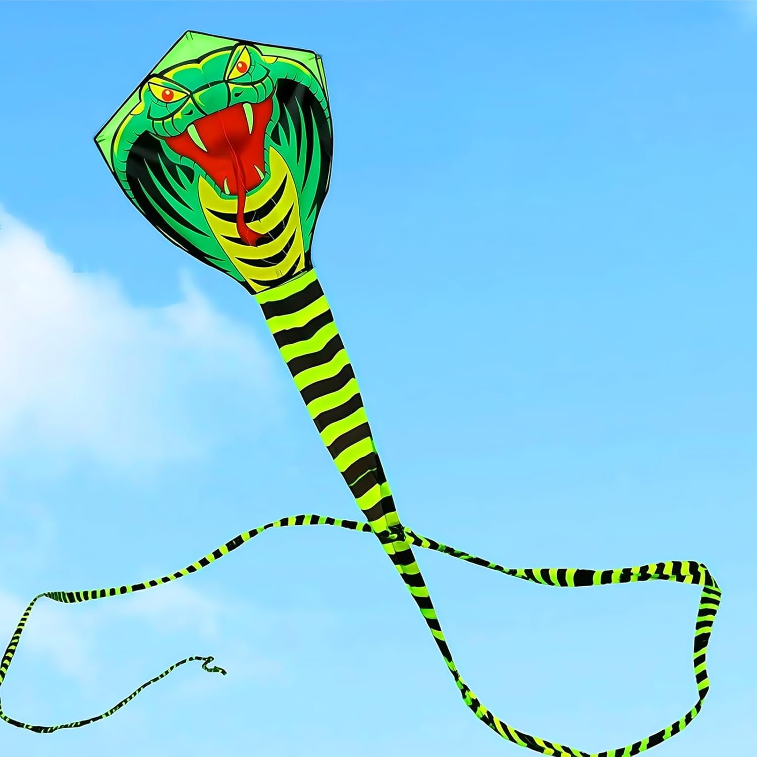 Large Cobra Kite for Kids Adults Beginner, 315 x 41 Inch Single Line ...