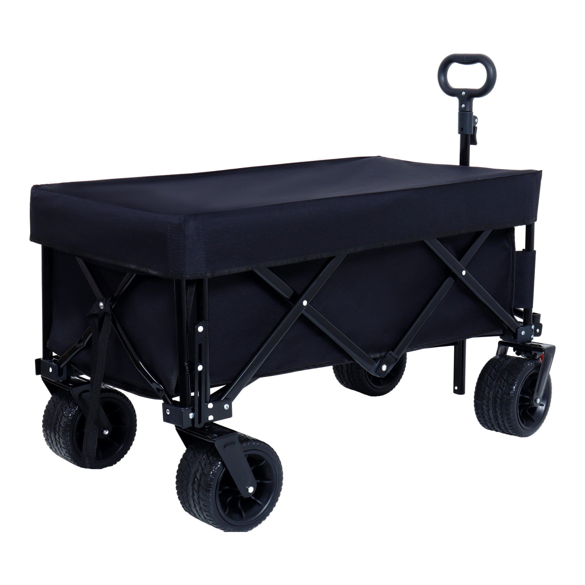 Large Collapsible Foldable Wagon Cart, Extra Long Extender Wagon Cart ...