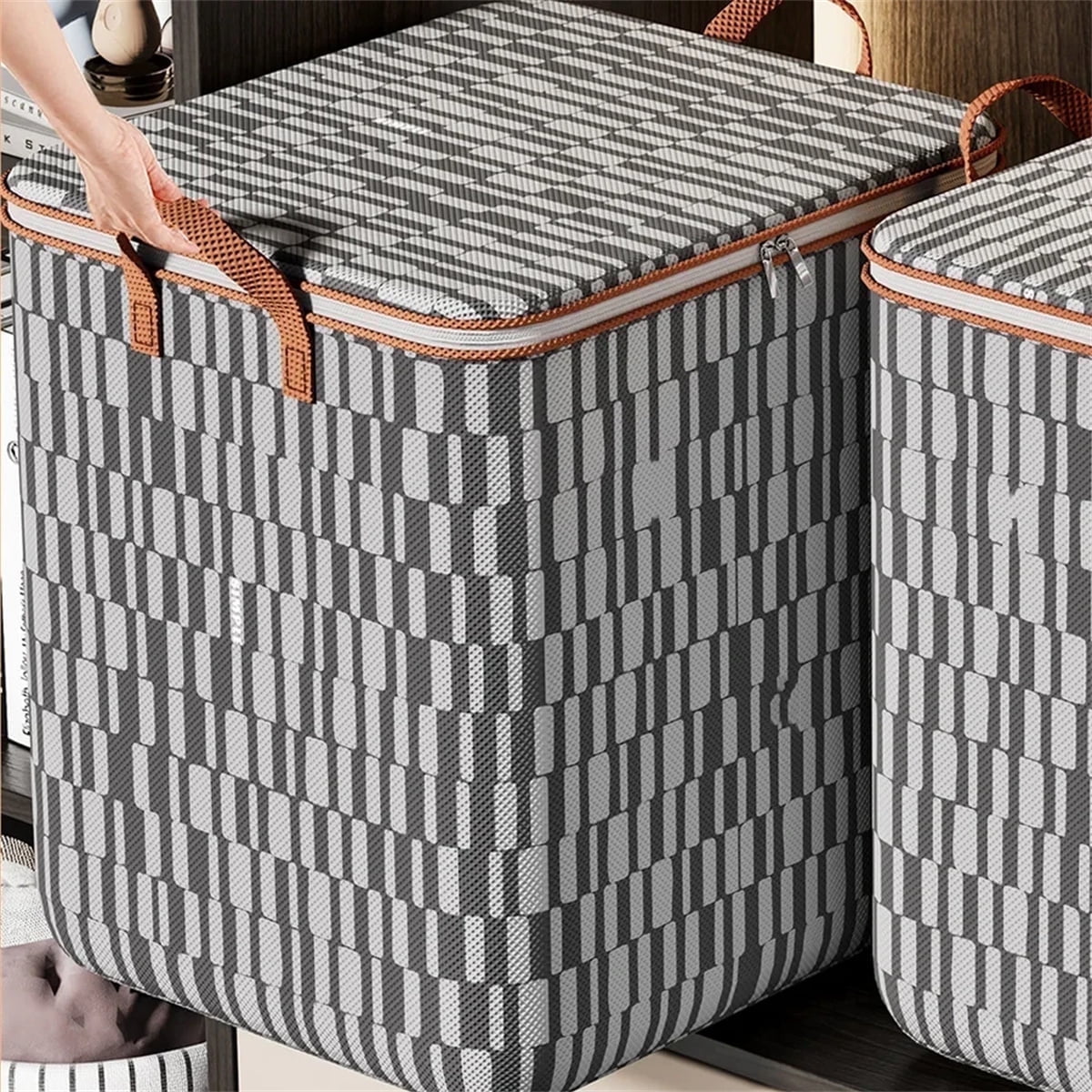 Large Collapsible Storage Bin with Lid and Handle 180L Storage ...