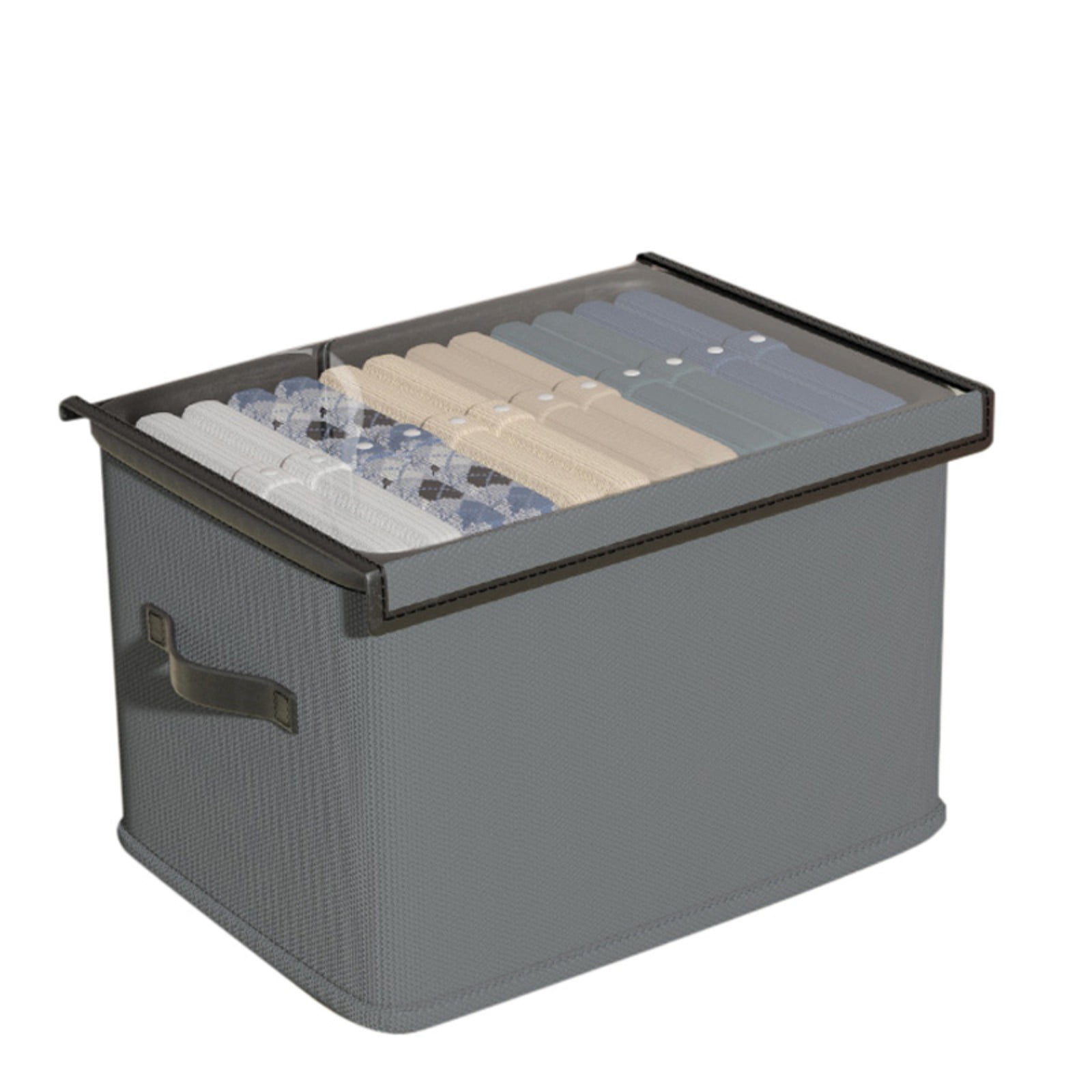 Large Collapsible Storage Bins for Closet with Handles,Foldable ...