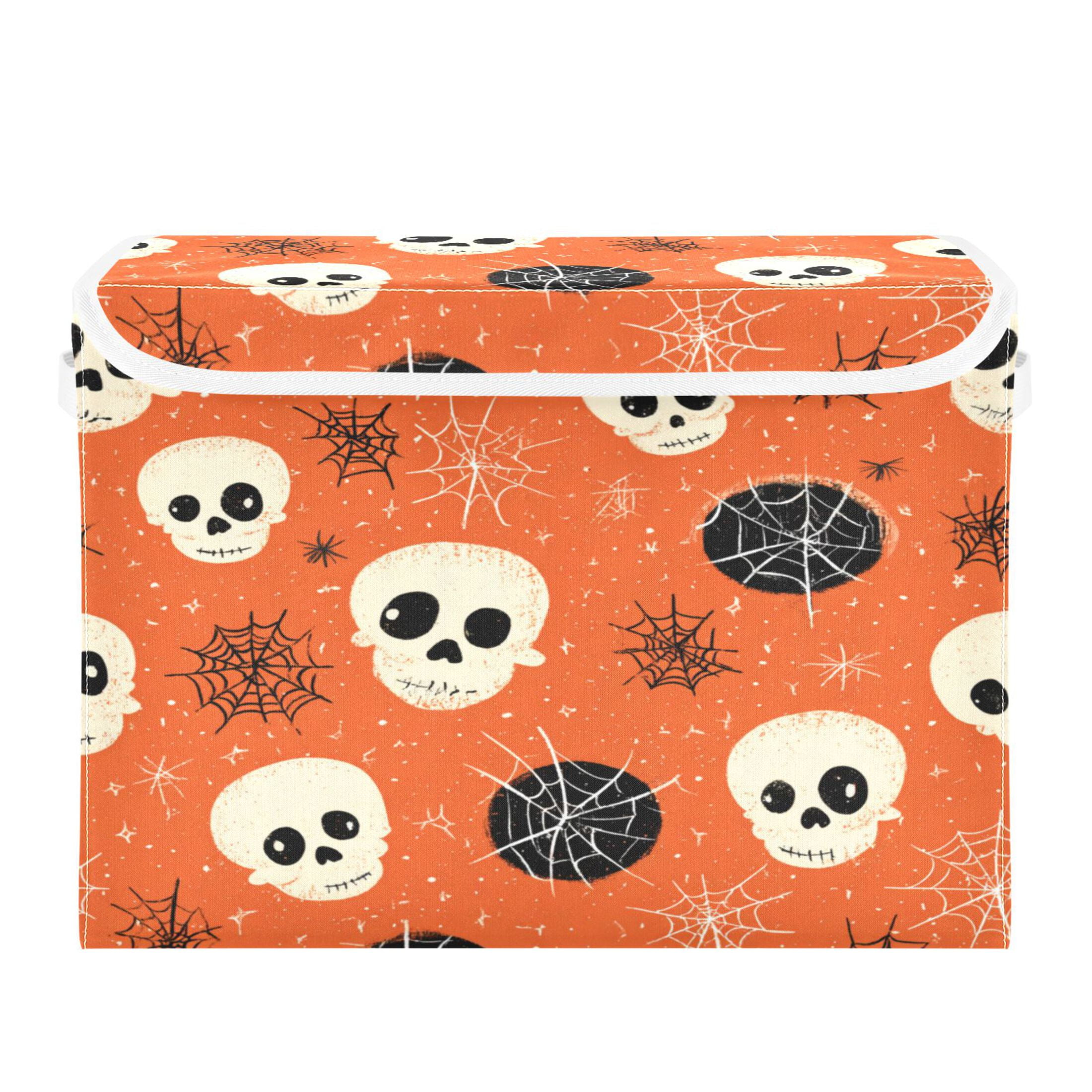 Large Collapsible Storage Box Flip Lid Fabric Decorative Organizer ...