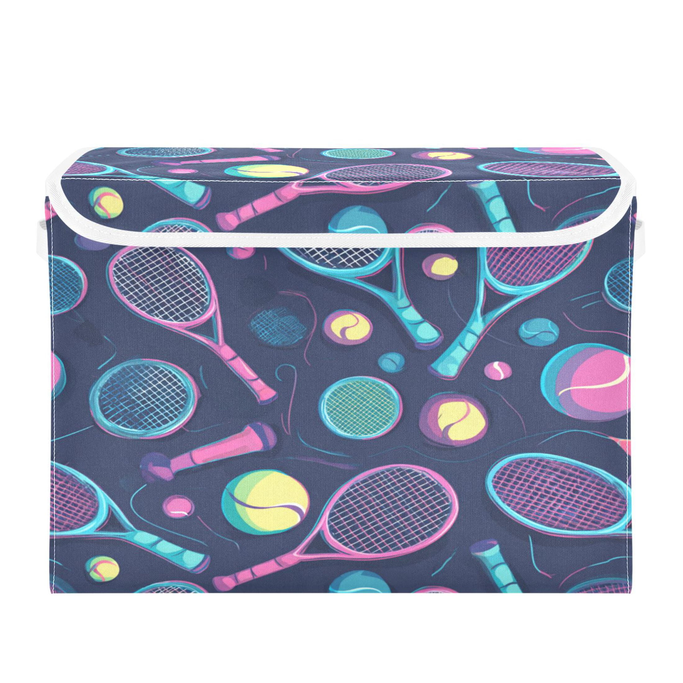 Large Collapsible Storage Box Flip Lid Fabric Decorative Organizer ...