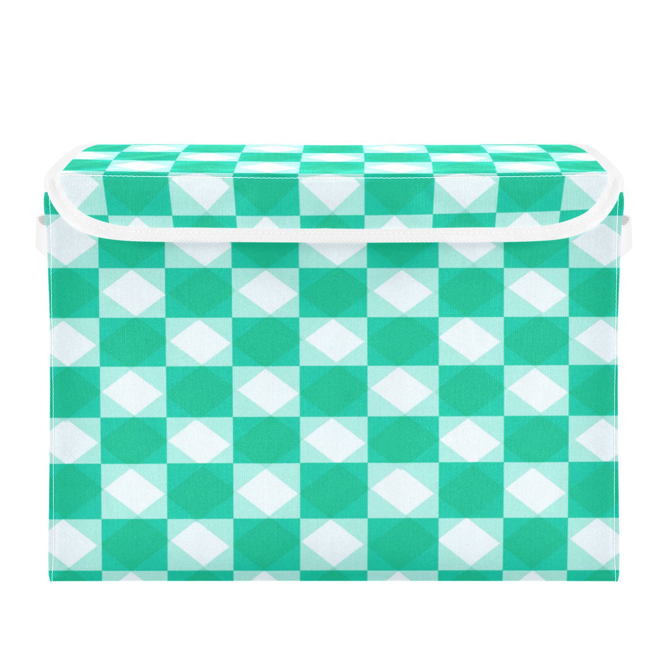 Large Collapsible Storage Box Flip Lid Fabric Decorative Organizer ...