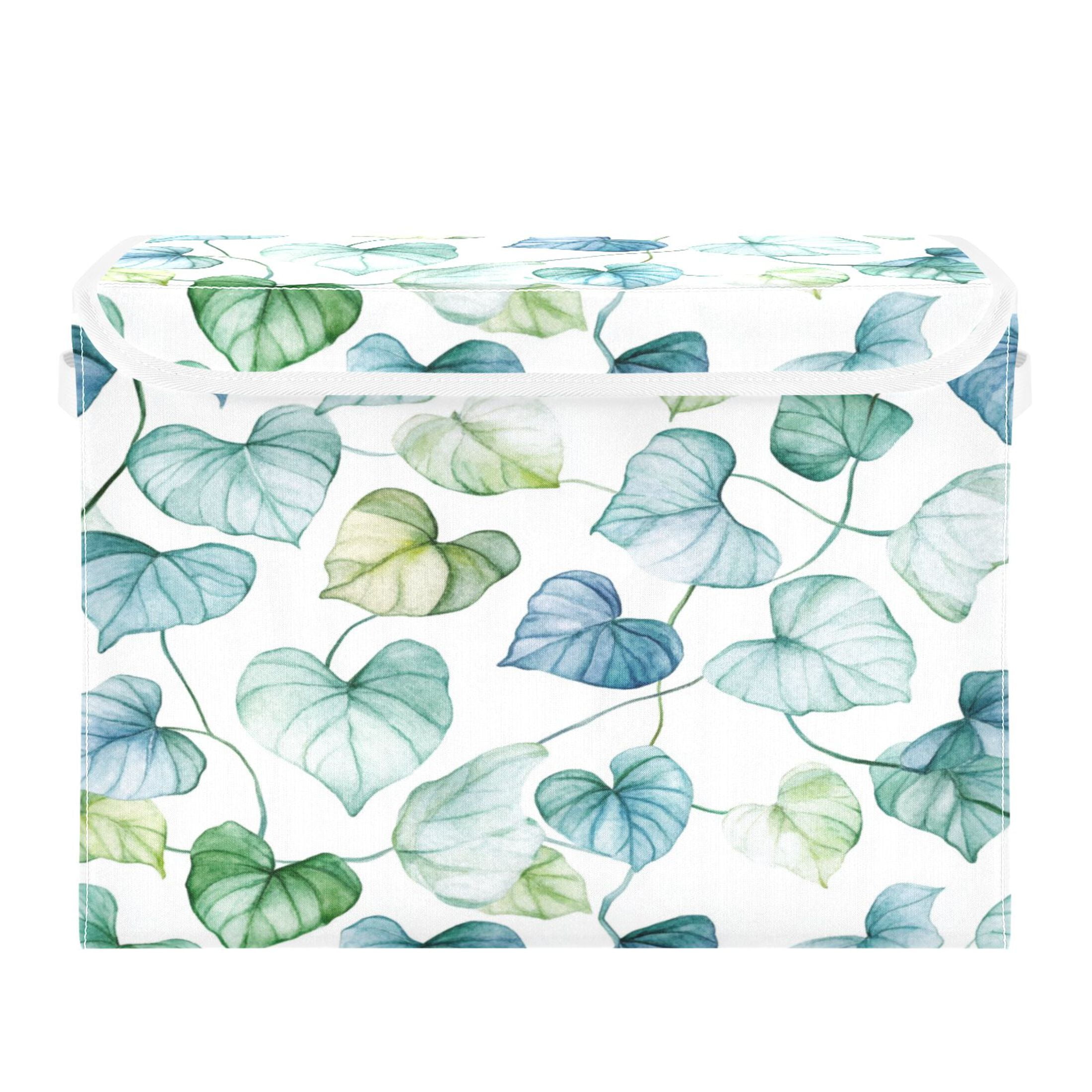 Large Collapsible Storage Box Flip Lid Fabric Decorative Organizer ...