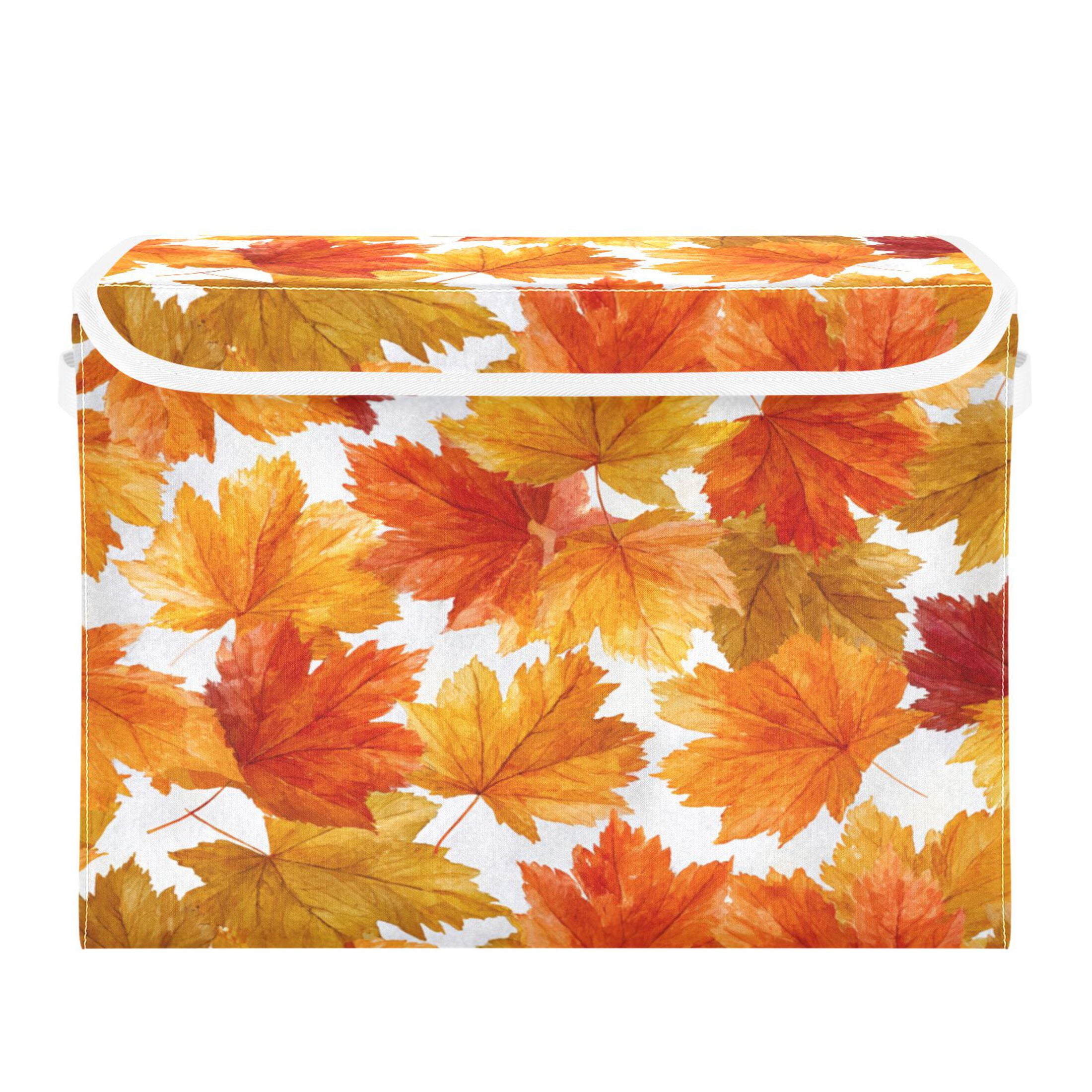 Large Collapsible Storage Box Flip Lid Fabric Decorative Organizer ...