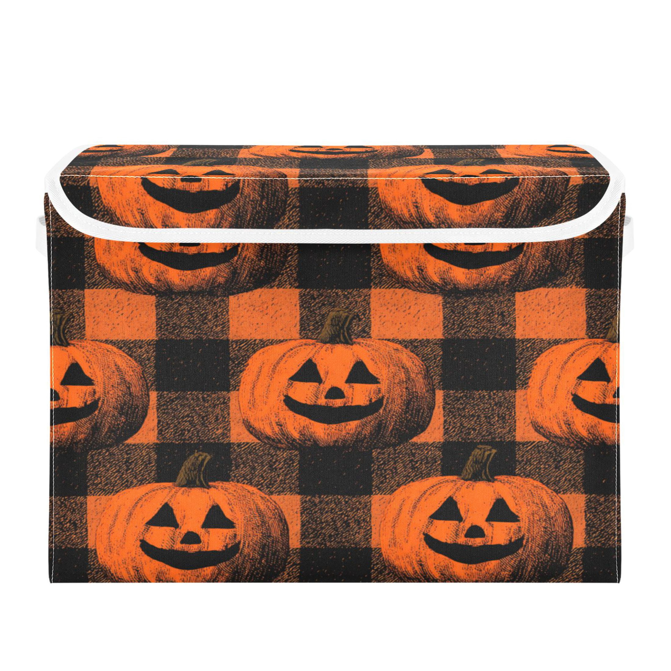 Large Collapsible Storage Box Flip Lid Fabric Decorative Organizer ...