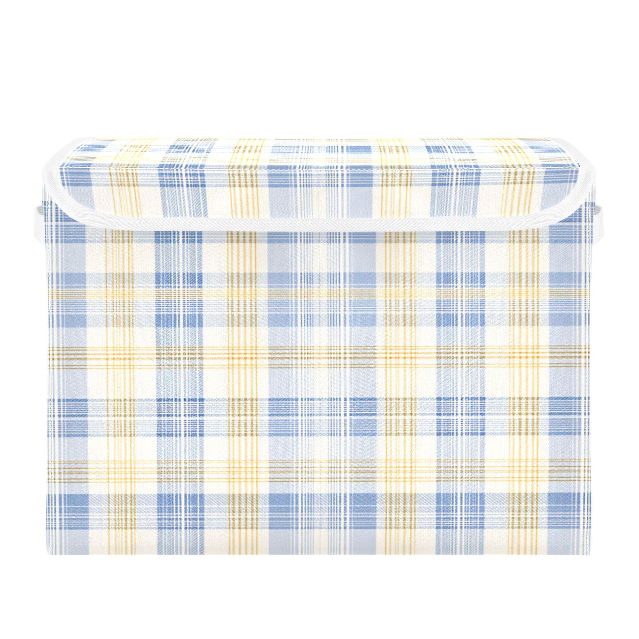 Large Collapsible Storage Box Flip Lid Fabric Decorative Organizer ...