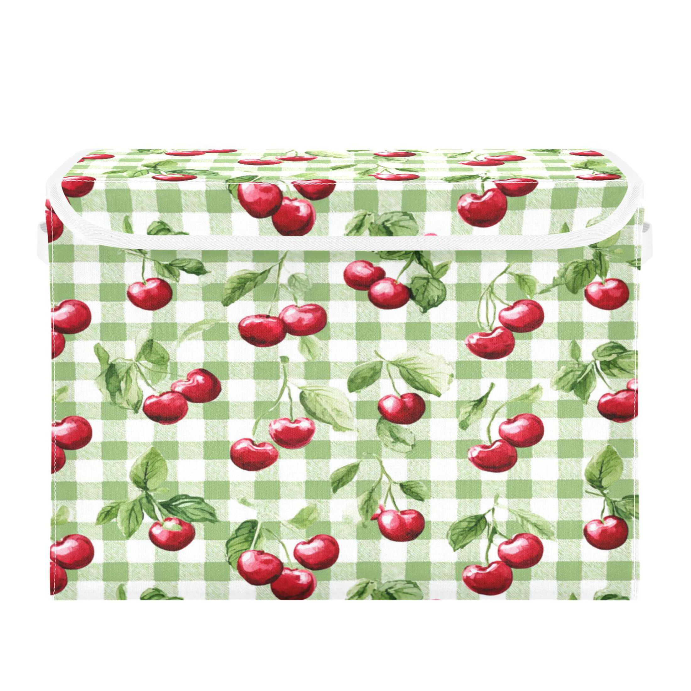 Large Collapsible Storage Box Flip Lid Fabric Decorative Organizer ...