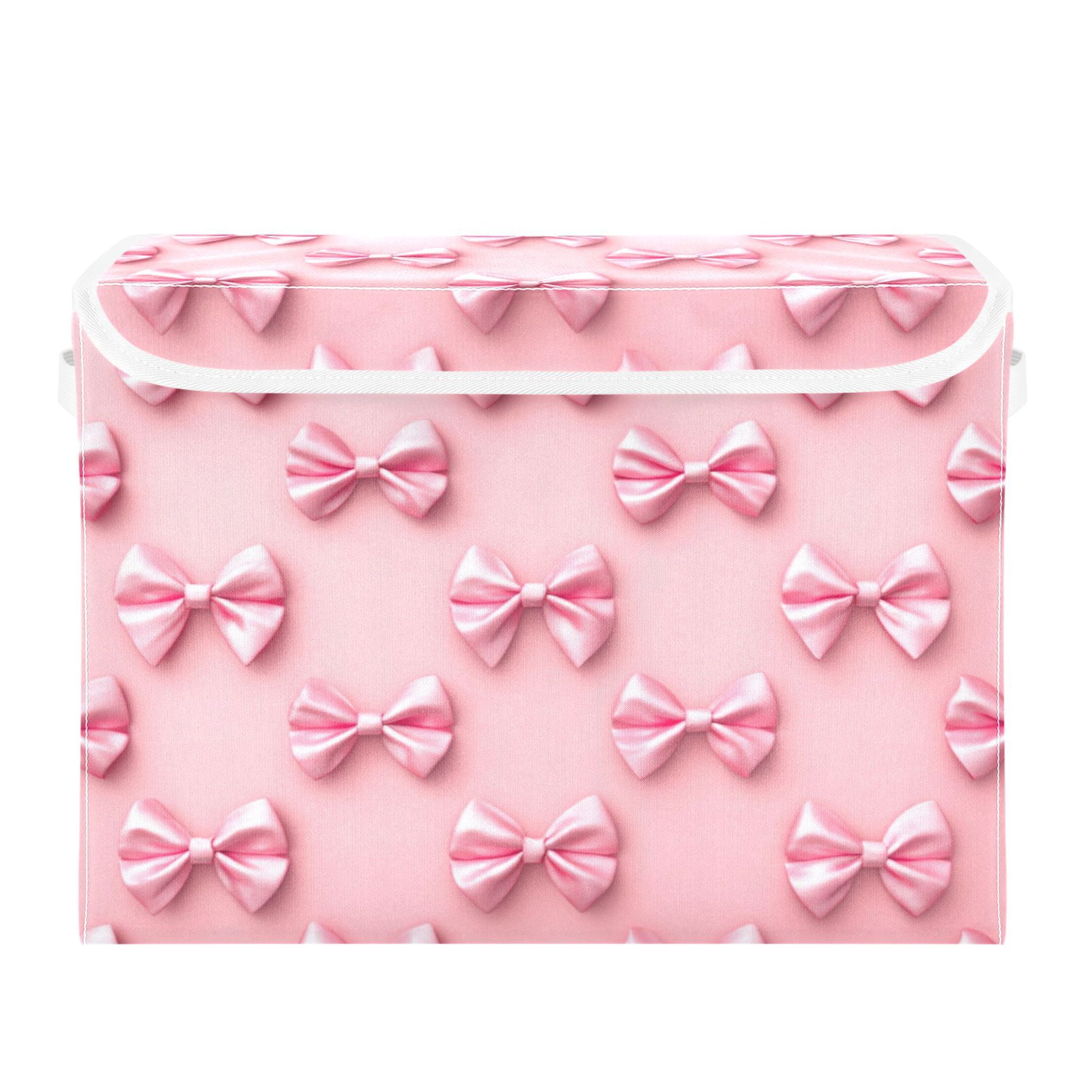 Large Collapsible Storage Box Flip Lid Fabric Decorative Organizer ...