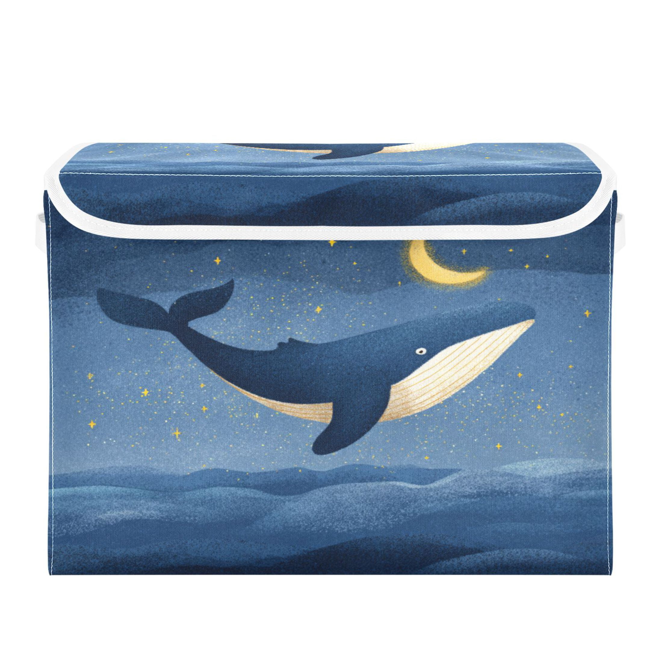 Large Collapsible Storage Box Flip Lid Fabric Decorative Organizer ...