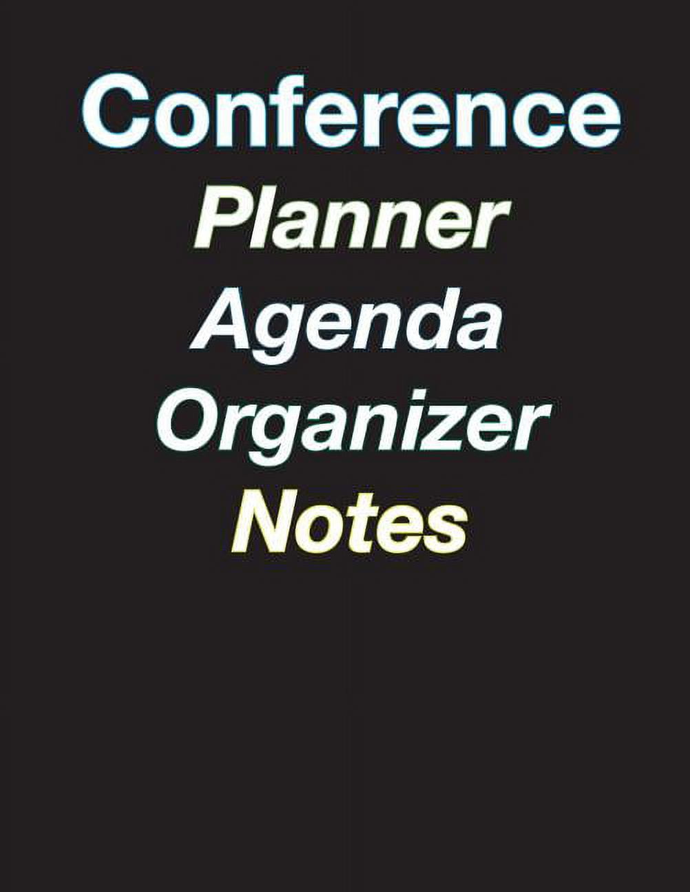 Large Color Coded 5-Day Conference Planner/Organizer/Agenda/Note-Taking ...