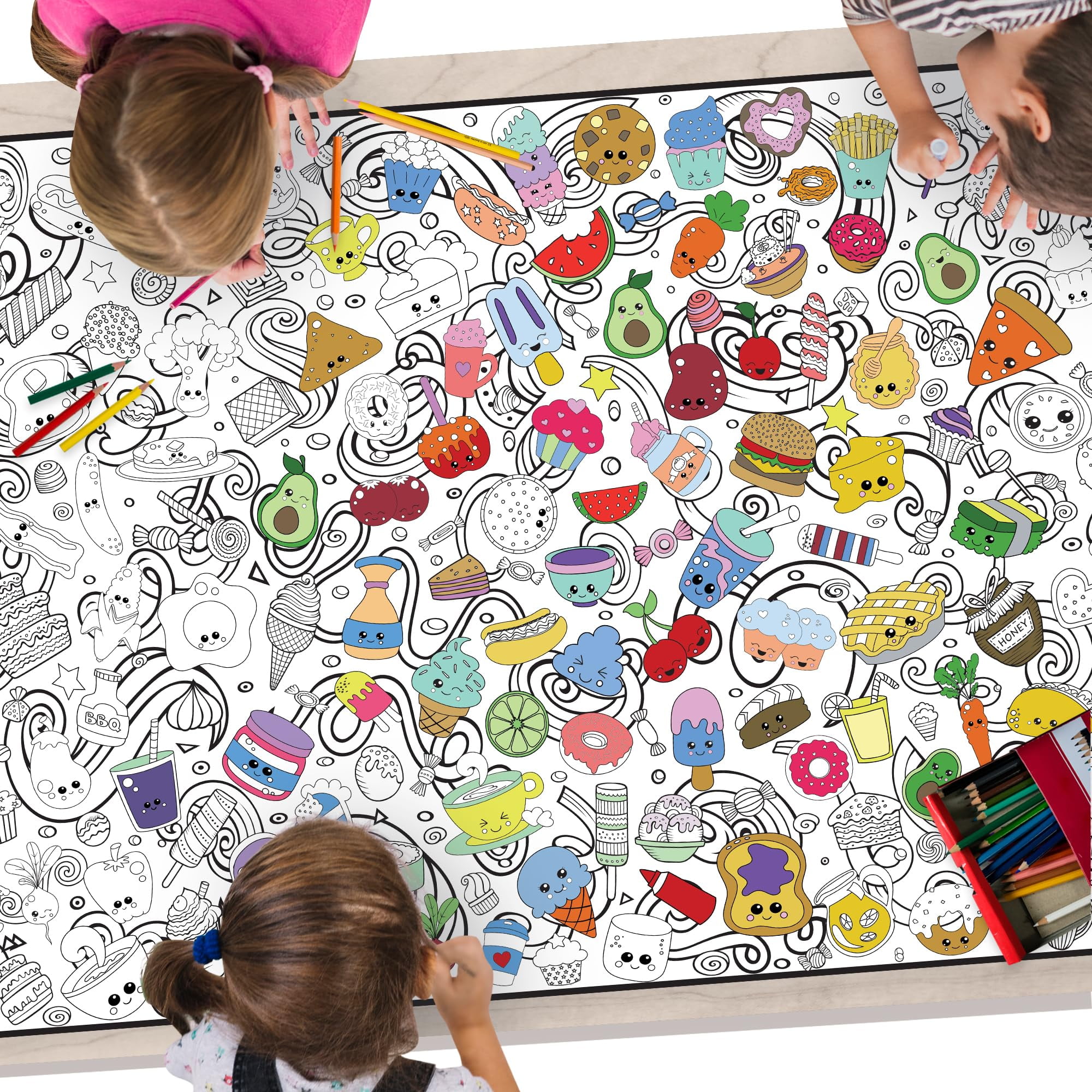Large Coloring Poster - Classic Coloring Sheets for Kids & Adults, Use ...